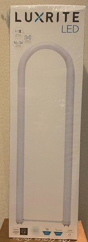 Luxrite LED 22-inch 18W LED T8 U-Bend Tube 5000K 6-inch Leg Spacing 4 ...