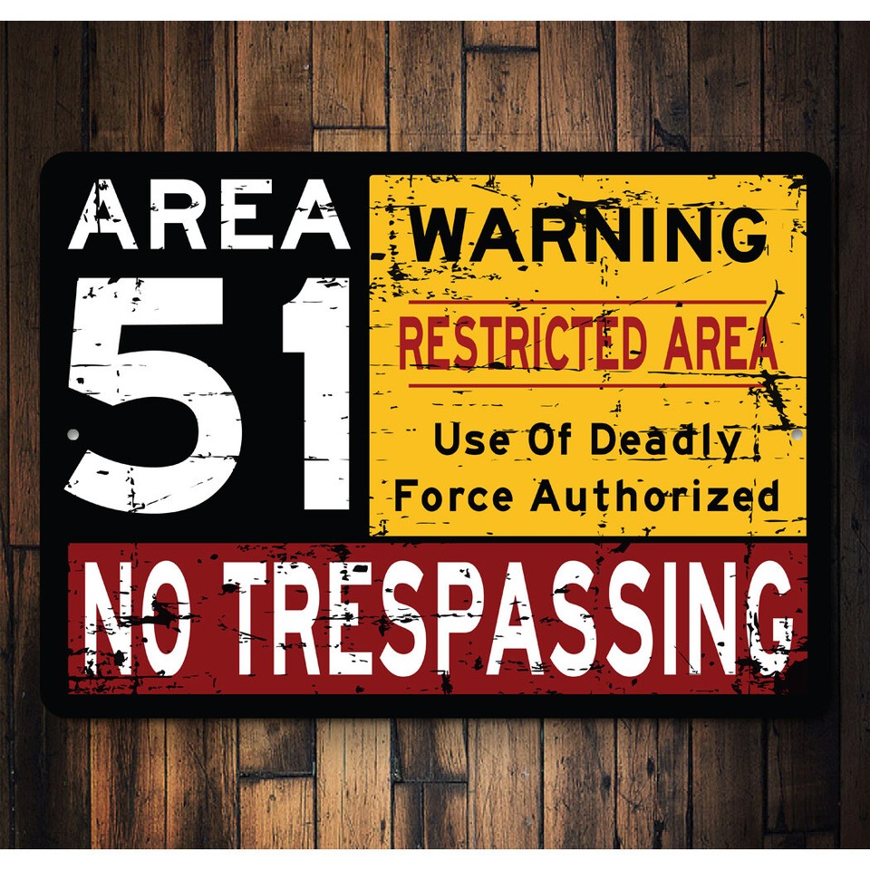 Area 51 Warning Metal Sign Metal Sign | eBay