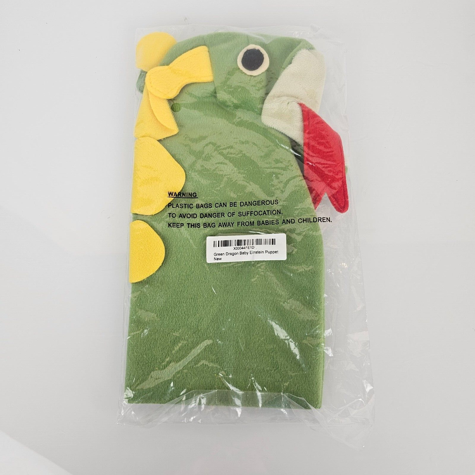 Baby Einstein Bard Drizzle the Dragon Green Hand Puppet Kids II Toy ...