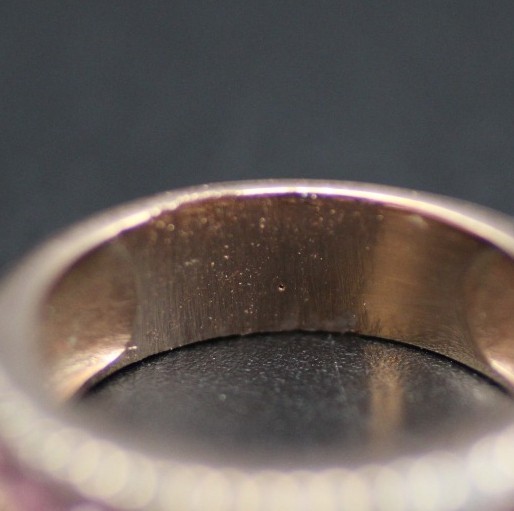 .375 9ct ROSE GOLD Pink SAPPHIRE DIAMOND Half Eternity Ring DAMAGED O 5 ...