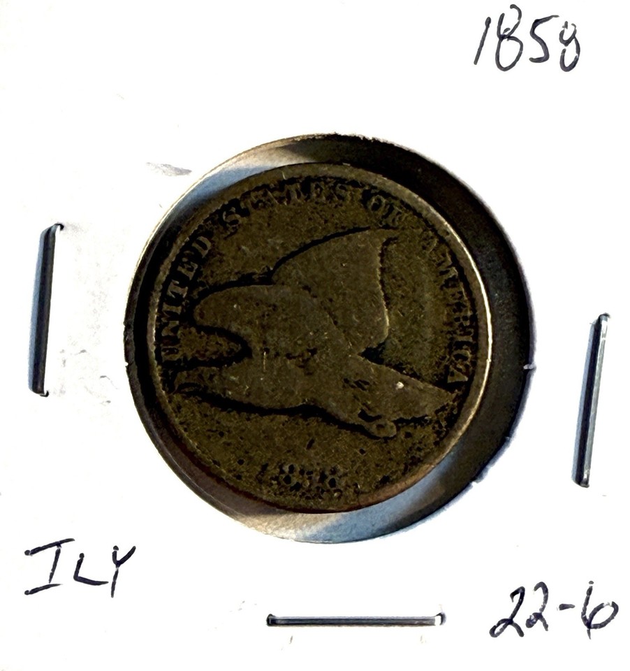 1858 Flying Eagle Cent - US One Cent Penny - (22-6) | eBay