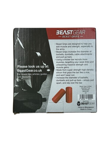 Beastgear Beast Grips Barbell Dumbbell Pullup Bar Grips to Increase Arm ...