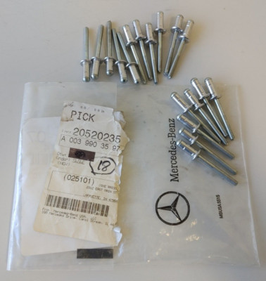 18 New Genuine Mercedes Body A-Pillar Reinforcement Rivets (18 pcs ...