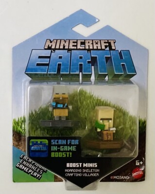 NIB Minecraft Boost Hoarding Skeleton Crafting & Villager Mini Figure 2 ...