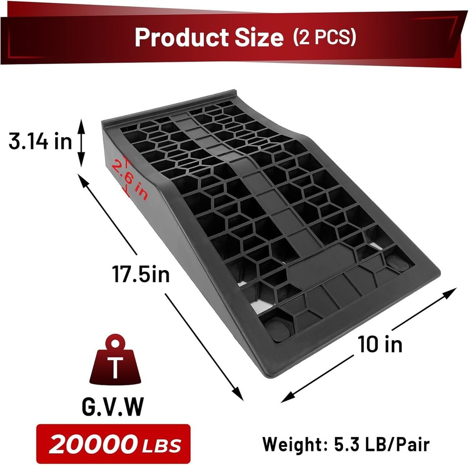 ROBLOCK Car Ramps for Lift and Vehicle Maintenance Portable Low Profile ...
