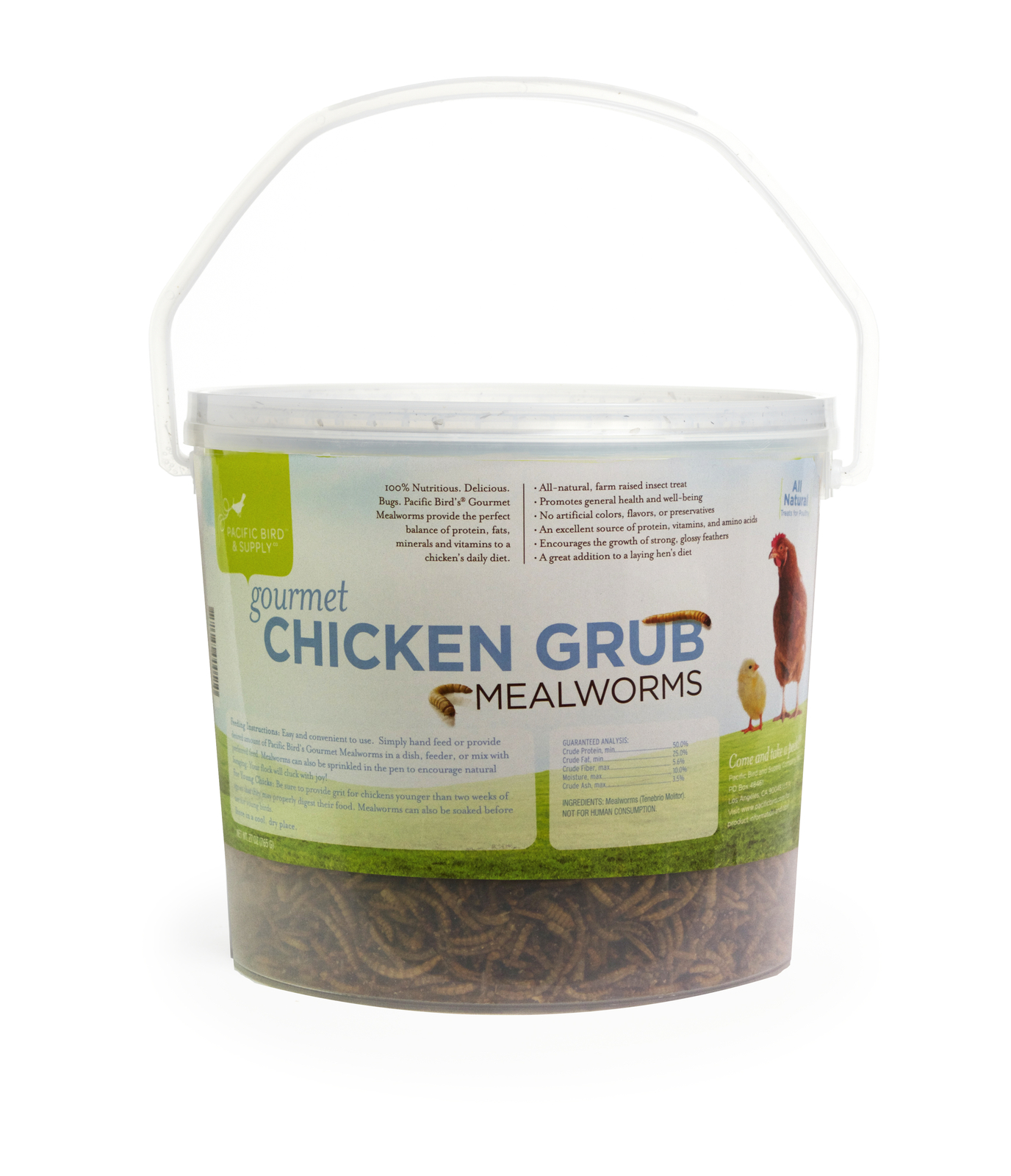 Pacific Bird & Supply Co. Gourmet Chicken Grub Dried Mealworms - 27 oz ...