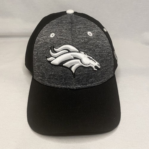 Denver Broncos Raised Logo Hat Cap Large XL New Era 9 Forty Black Gray ...