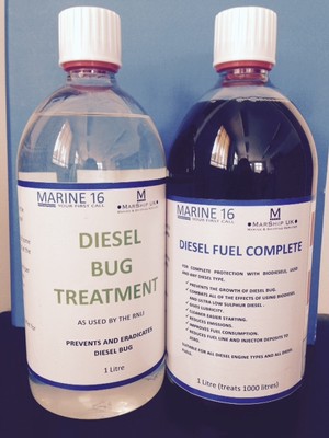 Marine 16 Diesel Bug Treatment & Diesel Fuel Complete 1 Litre Twin Pack ...