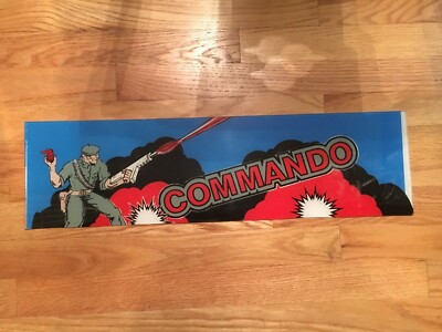 Commando Video Arcade Game Marquee, Capcom 1985 | eBay