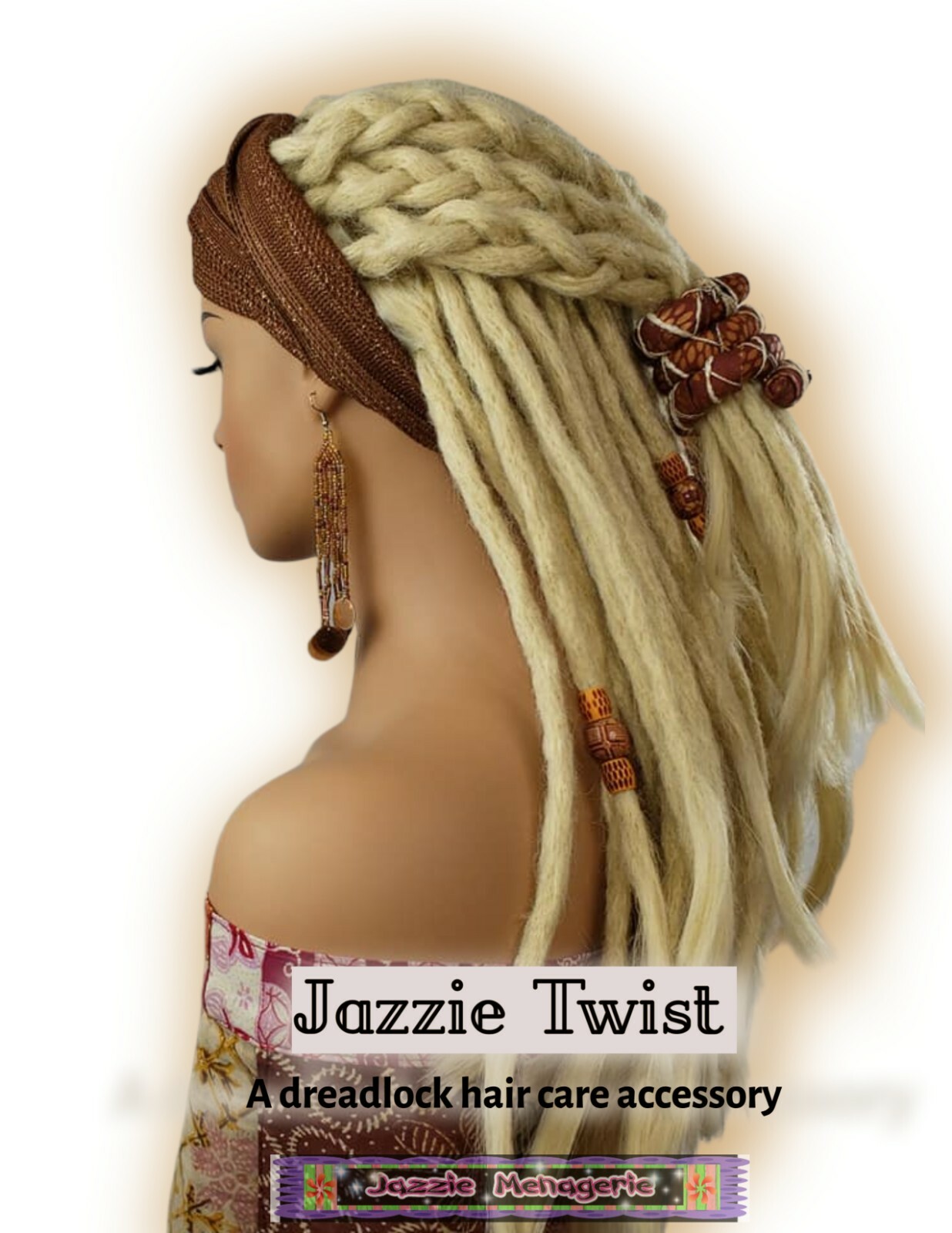 Dreadlocks Hair tie, Bendable dread wrap, Like Spiralock, Bendable wire ...