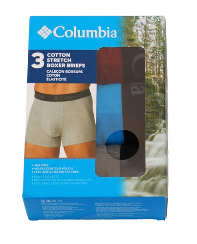 Columbia Men's XL 40-42 Cotton Stretch Boxer Brief Underwear 3 in ...