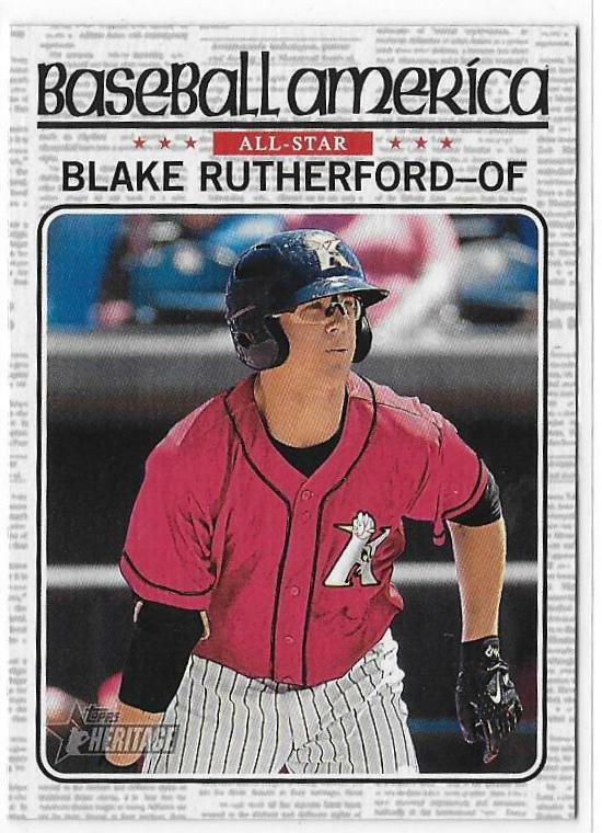 2017 TOPPS HERITAGE MINORS - BASEBALL AMERICA - BLAKE RUTHERFORD | eBay
