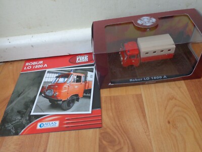 ATLAS EDITIONS 1/72 CLASSIC FIRE ENGINES - ROBUR LO 1800 A MODEL + LEAFLET | eBay