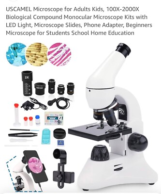 AmScope M150C 40x-1000x Portable Student Compound Microscope | eBay