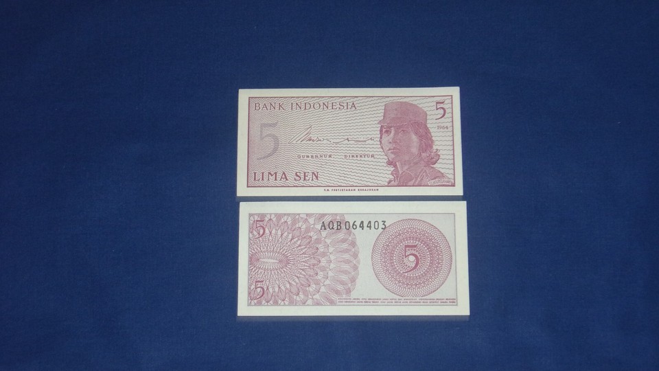 Qtr Bundle 25 pcs Bank Notes from Indonesia 5 Sen Uncirculated | eBay