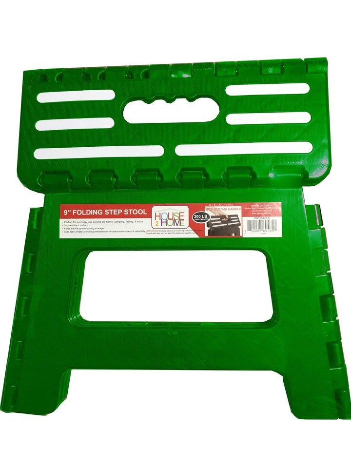 House 2 Home 9" Plastic 1 Step Folding Step Stool, Aegean Color | eBay