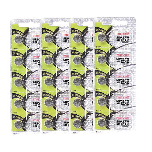 Maxell 399 SR927W Silver Oxide Watch Battery (20 Batteries) | eBay