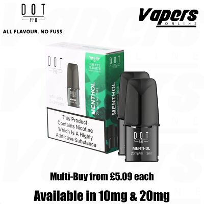 Dot Vape Menthol Dot PRO Refill Pods 10mg & 20mg Available | eBay