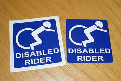 Disabled Rider Stickers (Pair) | eBay UK