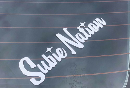SUBIE NATION Car Sticker Jdm Drift Turbo window fits wrx sti brz ...