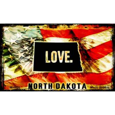 Love North Dakota Novelty Metal Magnet M-8620 | eBay