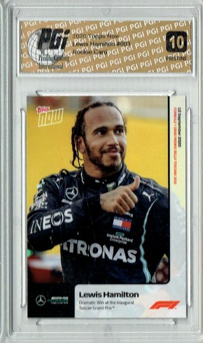 Lewis Hamilton 2020 Topps Now #3 PRISTINE Rookie Card PGI 10 ...