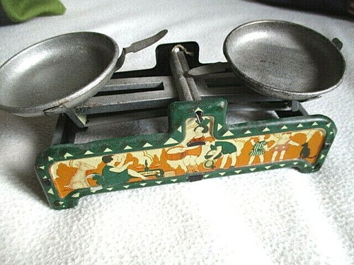 JOUET BALANCE DE CUISINE EN TÔLE LITHOGRAPHIÉE ANNÉE 30 ART DÉCO | eBay