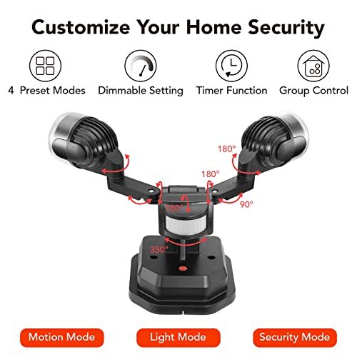 Motion Sensor Outdoor Lights Smart Wifi Flood Lights Compatible With ...