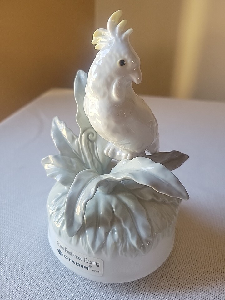 Cockatoo Music Box "Some Enchanted Eveving" Otagiri China Japan | eBay