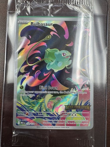 Pokémon TCG Bulbasaur 133/132 Mega Evolutions Box Topper Promo SEALED ...