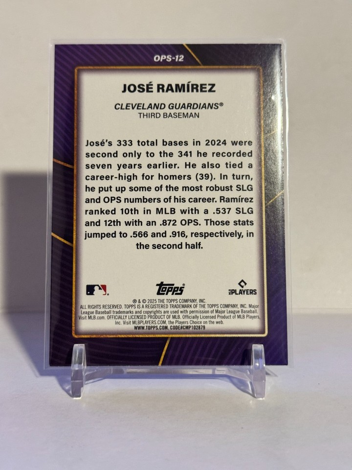 2025 Topps Series 2 - OPS Leaders JOSE RAMIREZ #OPS-12 - Pink Foil SP ...