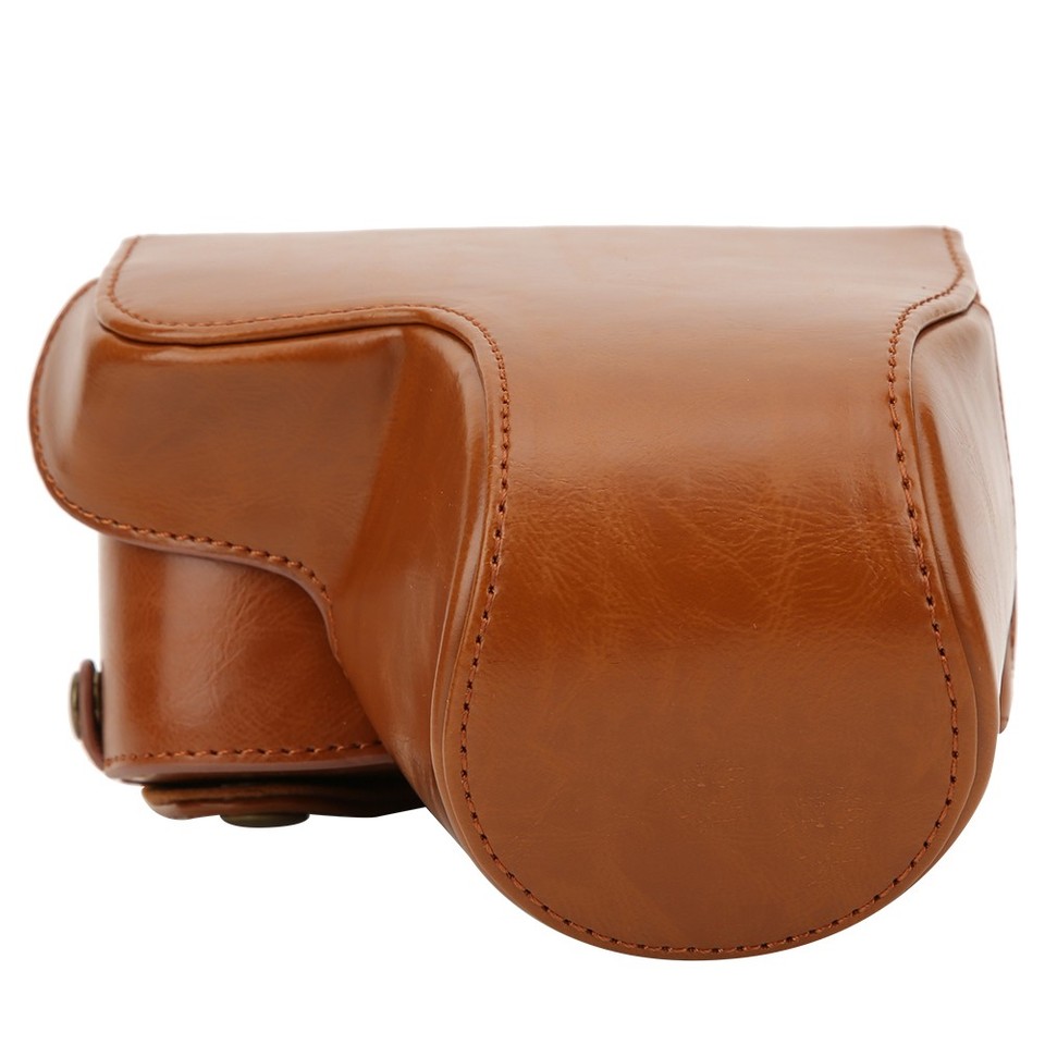 Pu Leather Camera Bag Package Removable Battery Case With Shoulder ...