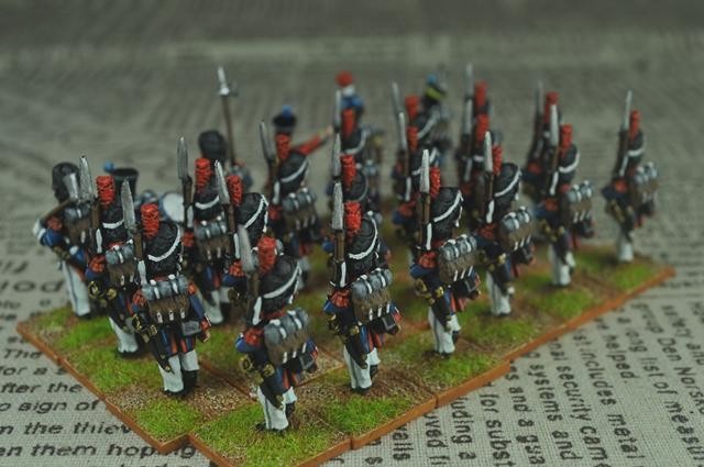 28mm Napoleonic painted French Fusiliers March Attack FN06 | eBay
