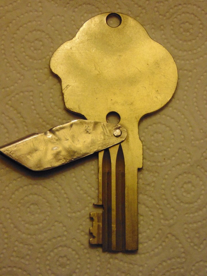 Vintage Large brass MCIC- Prison Jail Cell Key with Guard # 298 | eBay