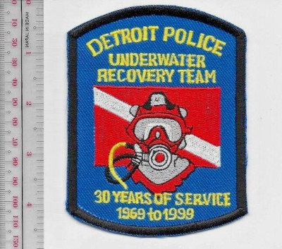 Police Diver Detroit Police Dept Underwater Recovery Team 30 Years NO ...