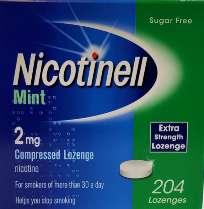 Nicotinell Mint Nicotine Lozenge 2mg Quit Smoking Aid Sugar Free x204 ...