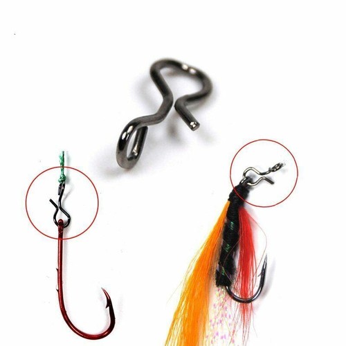 25PCS Black Color Fly Fishing Snap Quick Change Hook & Lures High ...