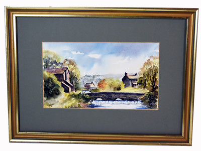 Original 11" Vintage Watercolor Signed Betty Norton Alport Mill ...