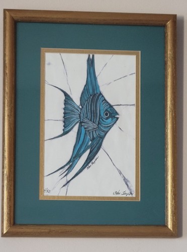 Batik art Kae Taylor fish signed | eBay