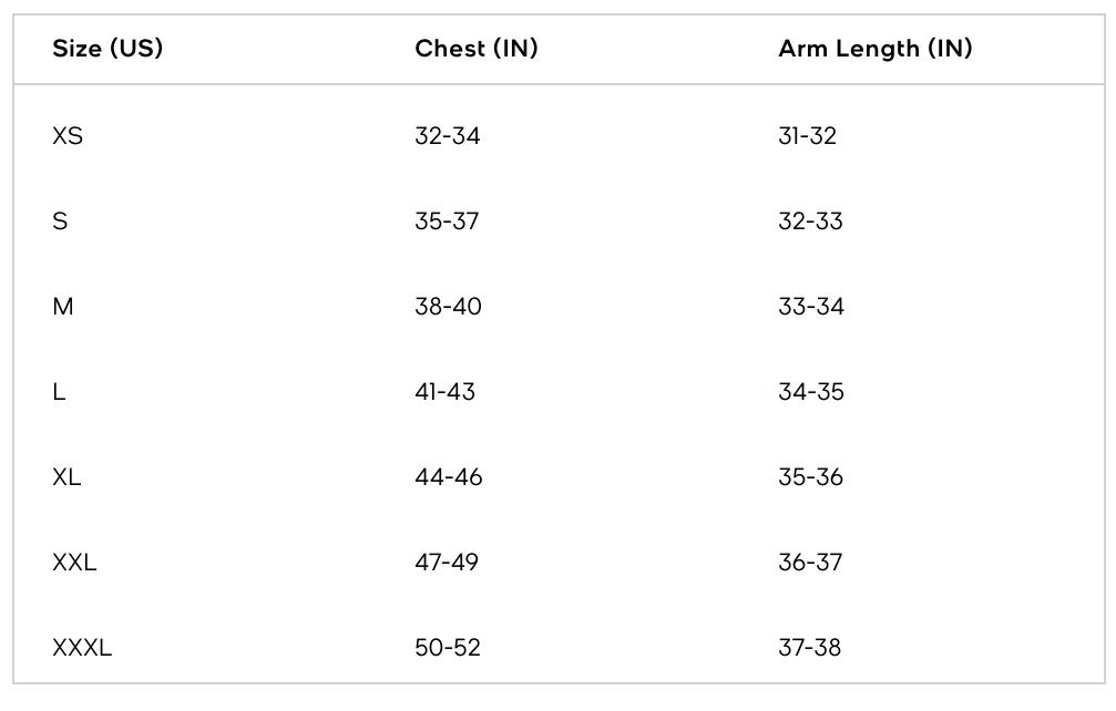 Michael kors shop shirt size chart