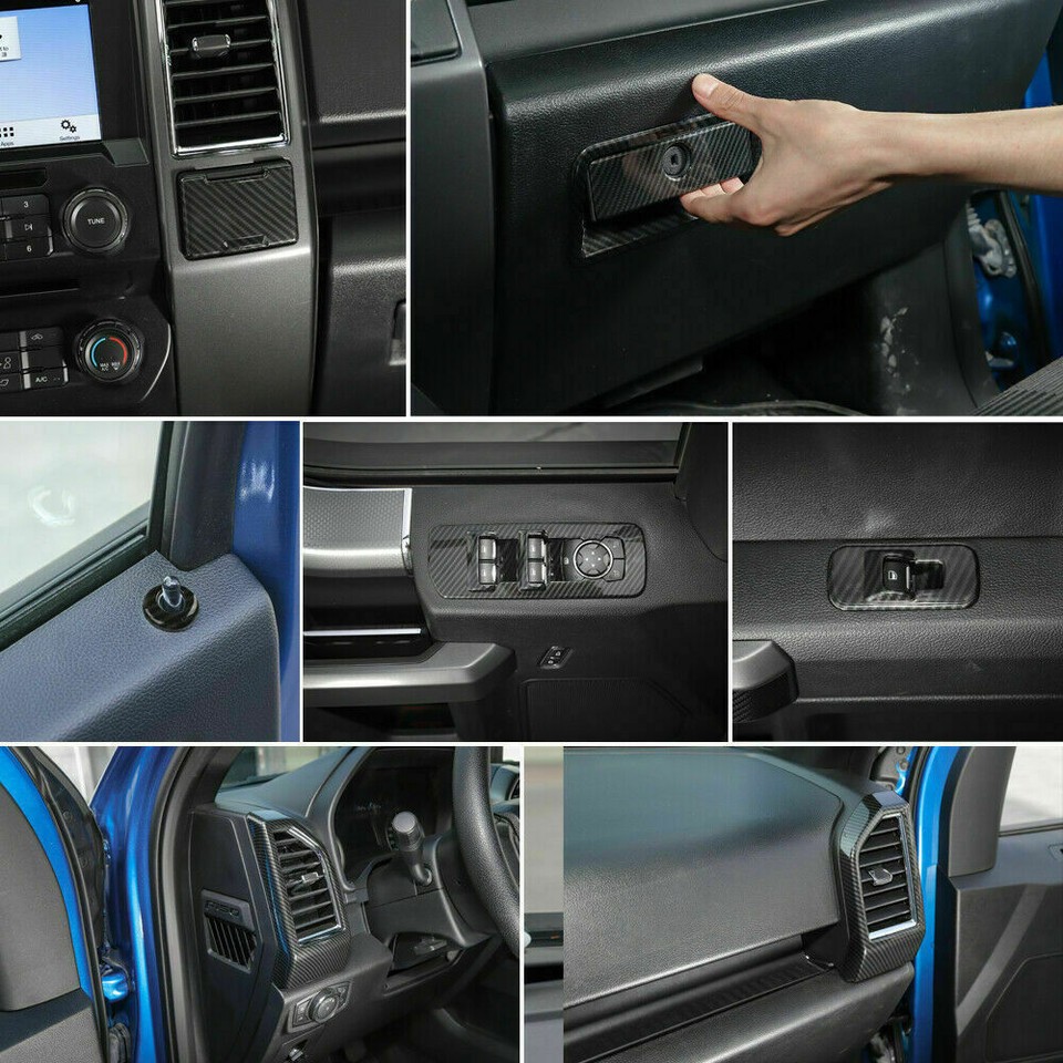 13x Car Accessories Cover Trim Decor Bezels ABS For Ford F150 2015 ...