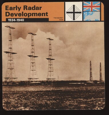 Early Radar Development Edito Service Card Second World War II Secret ...