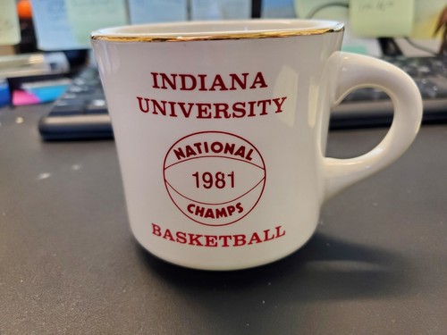 RARE Indiana University Hoosiers Basketball 1981 NCAA Champions Coffee ...