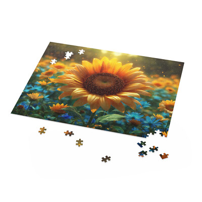 Sunshine Puzzle. Majestic Flower Puzzle, Garden Puzzle, Sunflower, 500 ...