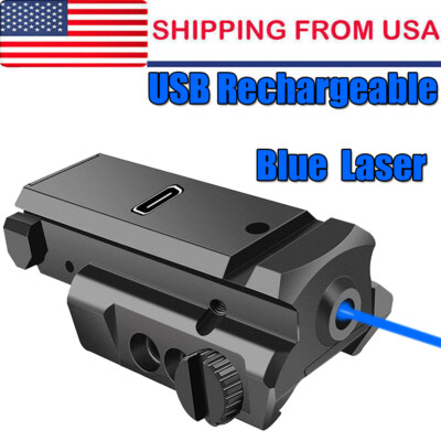 Blue Laser Dot Sight USB Rechargeable Lower Hanging Sight For Pistol ...