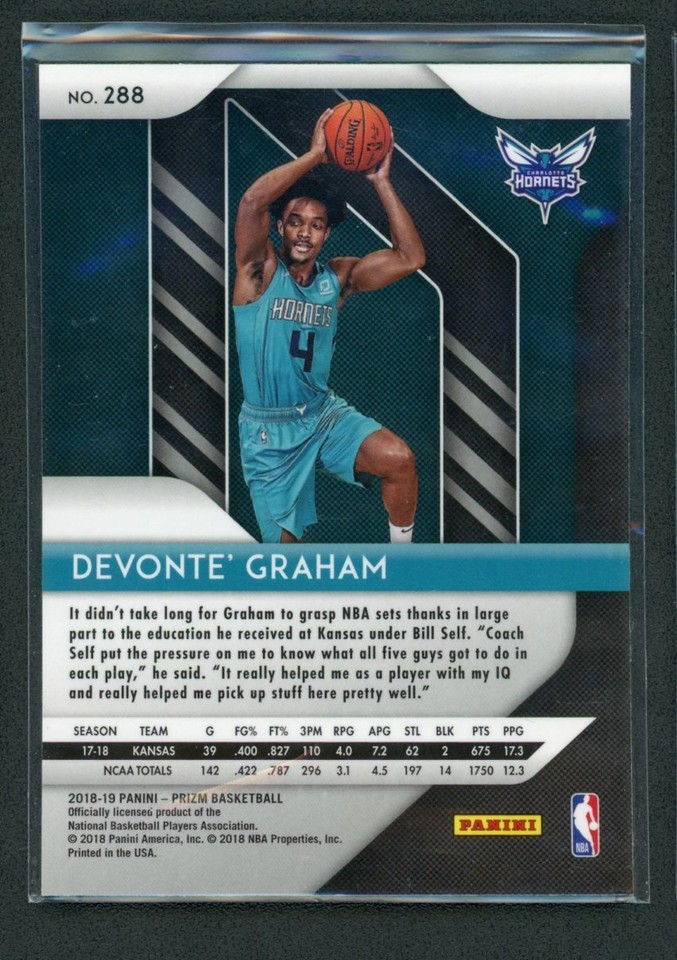 2018-19 Devonte Graham Panini Prizm Rookie RC #288 | eBay