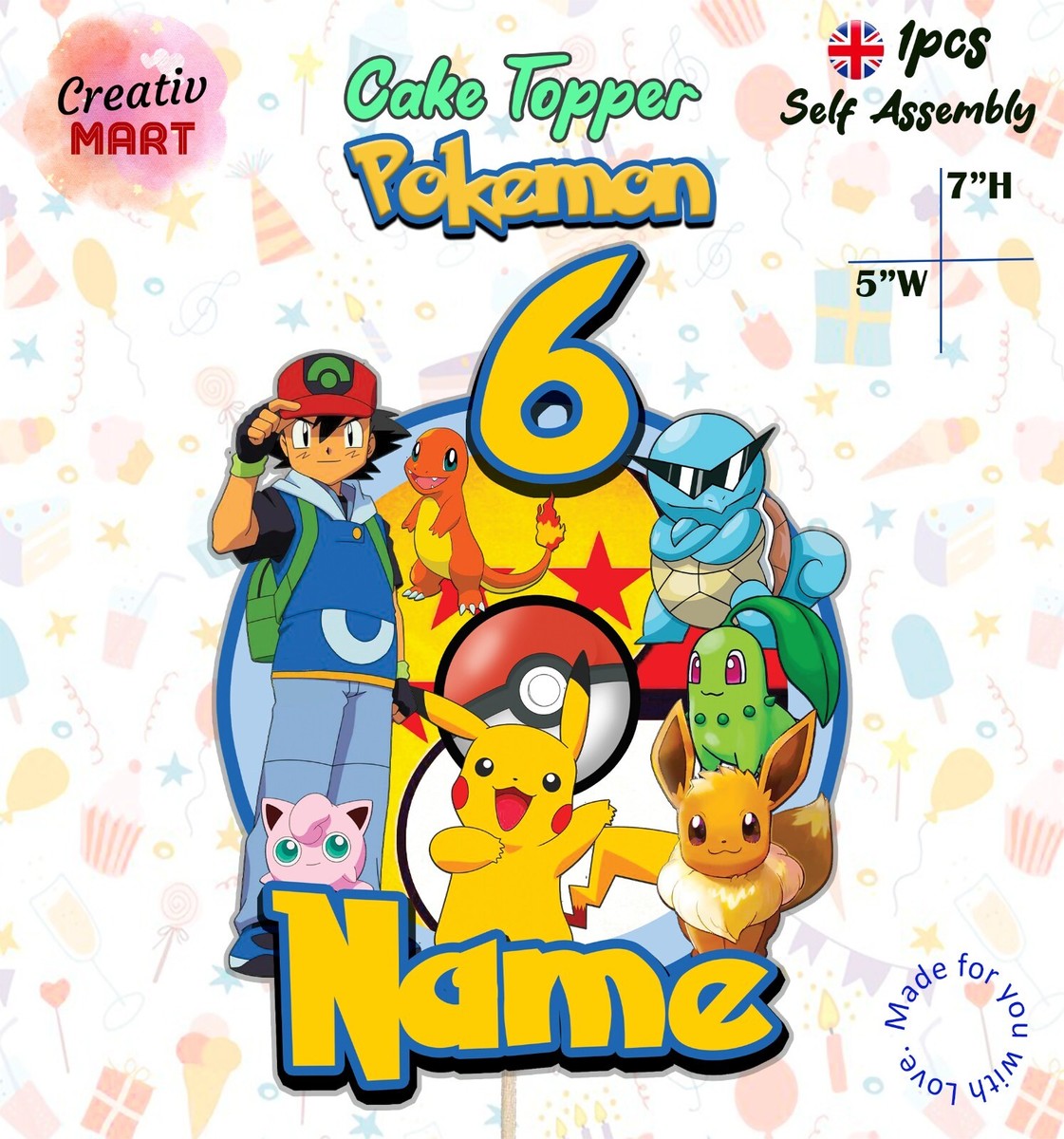 Pokemon Photo Cake Topper Printable - Infoupdate.org