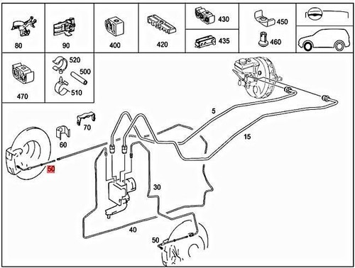 Genuine MERCEDES W164 X164 SUV Brake hose Front axle 164420044864 | eBay