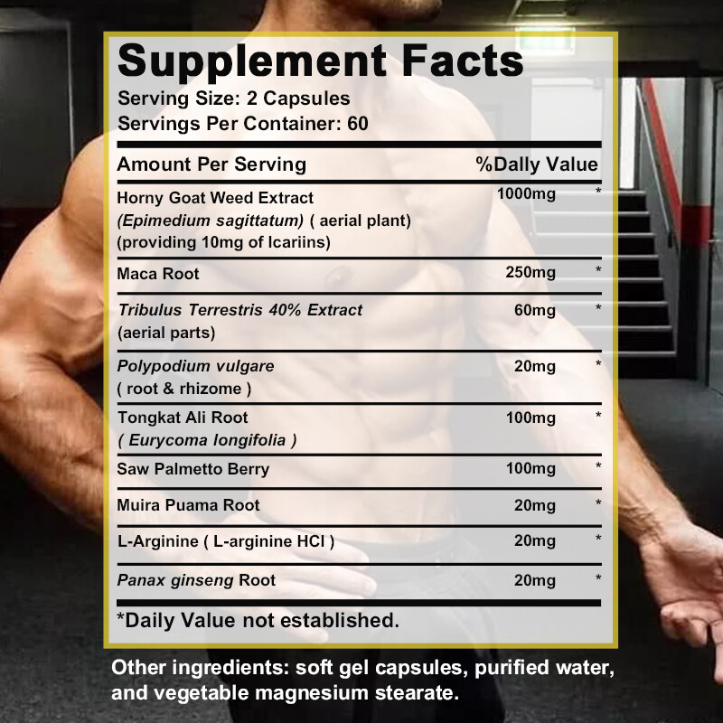 Horney Goat Weed for Men & Women-with Maca,Saw Palmetto,Panax Ginseng,L ...