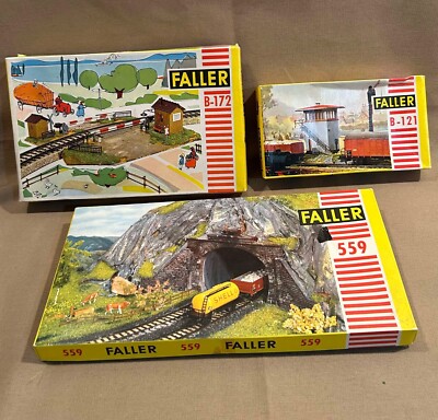 Vintage LOT (3) FALLER HO Train Buildings Diorama B-121 B-172 559 READ ...